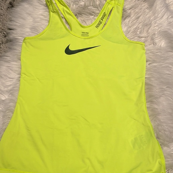Nike | Tops | Nike Pro Athletc Tank Neon Medium | Poshmark